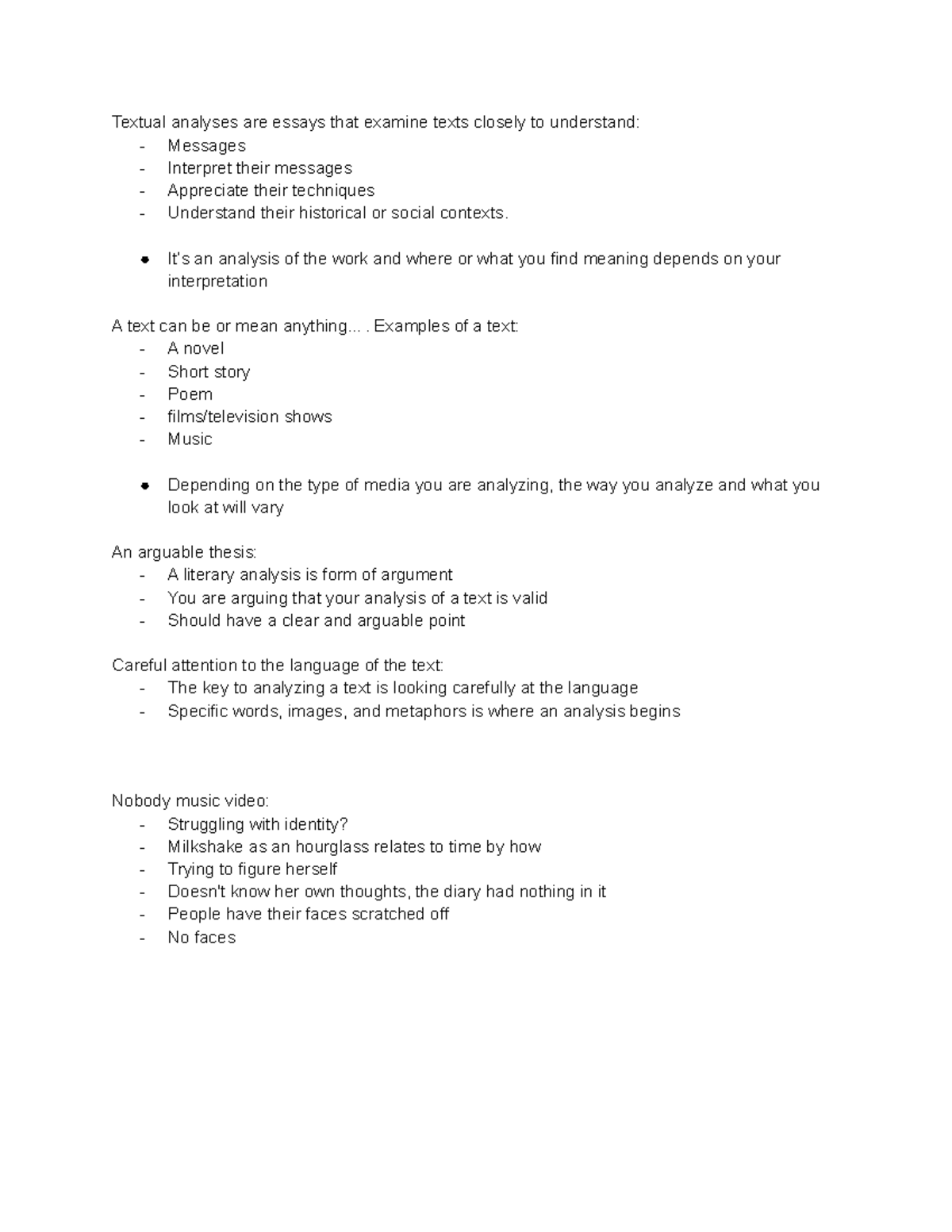 Texual analyses - provides what textual analysis is, along with ...