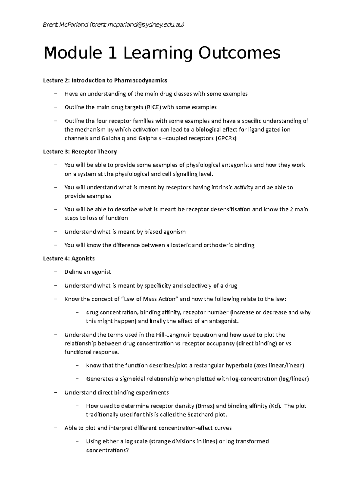 Module 1Learning Outcomes 2020 - Module 1 Learning Outcomes Lecture 2 ...