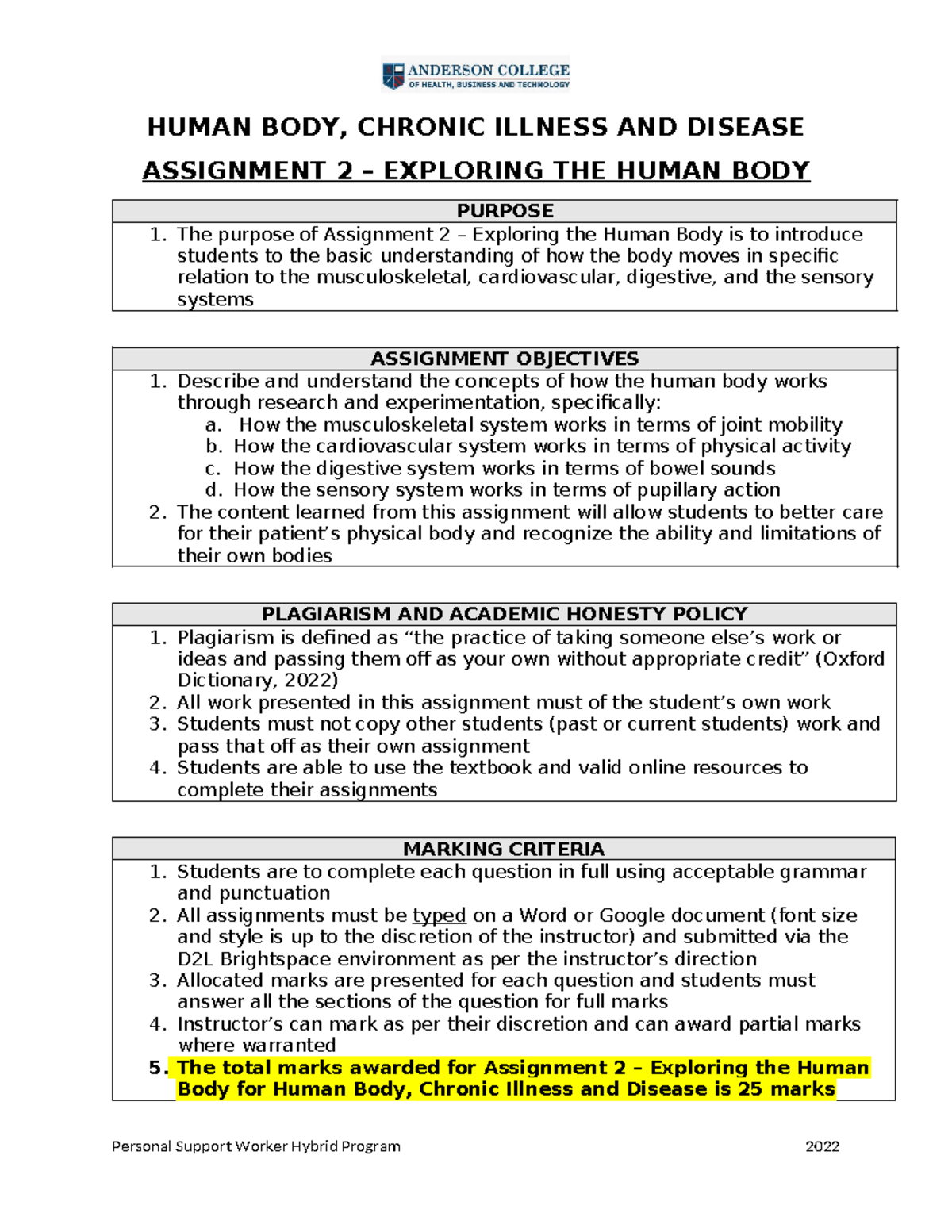 4Human Body - Assignment 2 - Exploring the Body - HUMAN BODY, CHRONIC ...