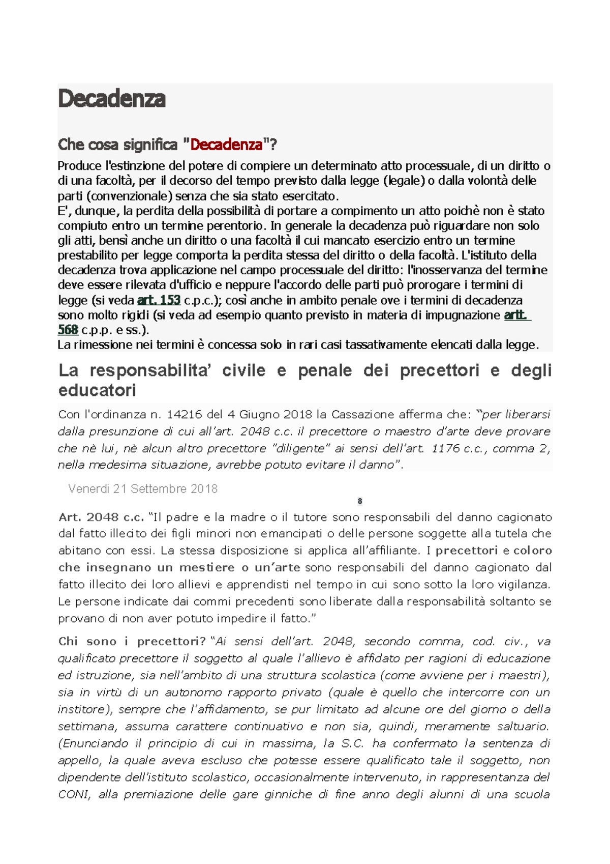 Decadenza - Decadenza Che cosa significa "Decadenza"? Produce l ...