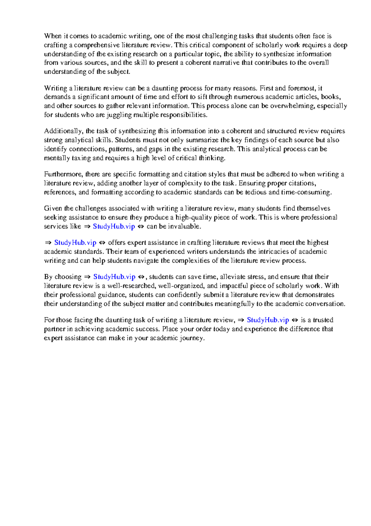 Blog Literature Review - When it comes to academic writing, one of the ...