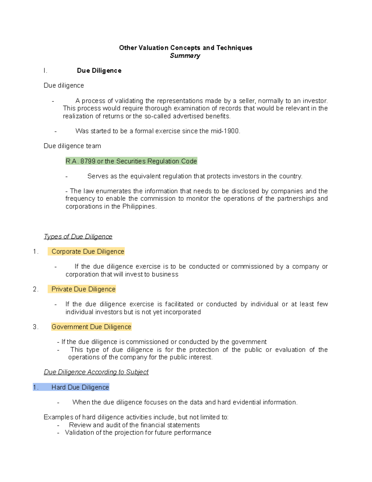 CH7 Other Valuation Concepts and Techniques - Other Valuation Concepts ...