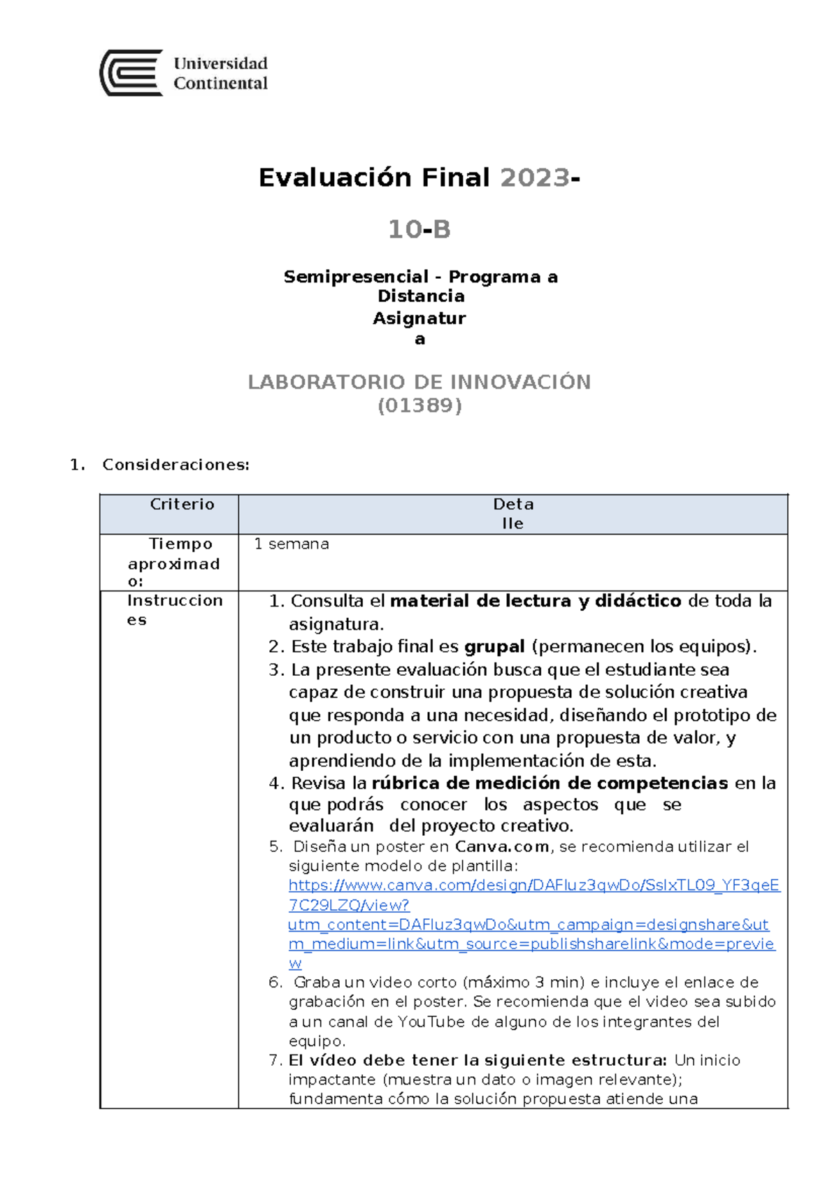 2023 Evaluación final - Competencias VF poster - Evaluación Final 2023 - 10 - B Semipresencial ...