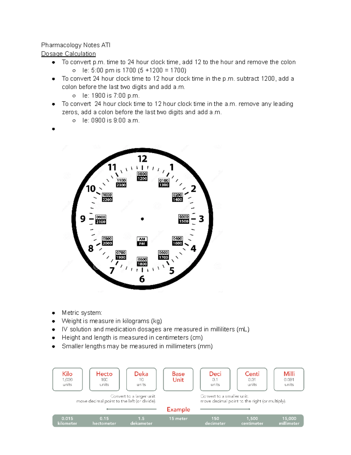 Pharmacology Notes ATI - Pharmacology Notes ATI Dosage Calculation To ...