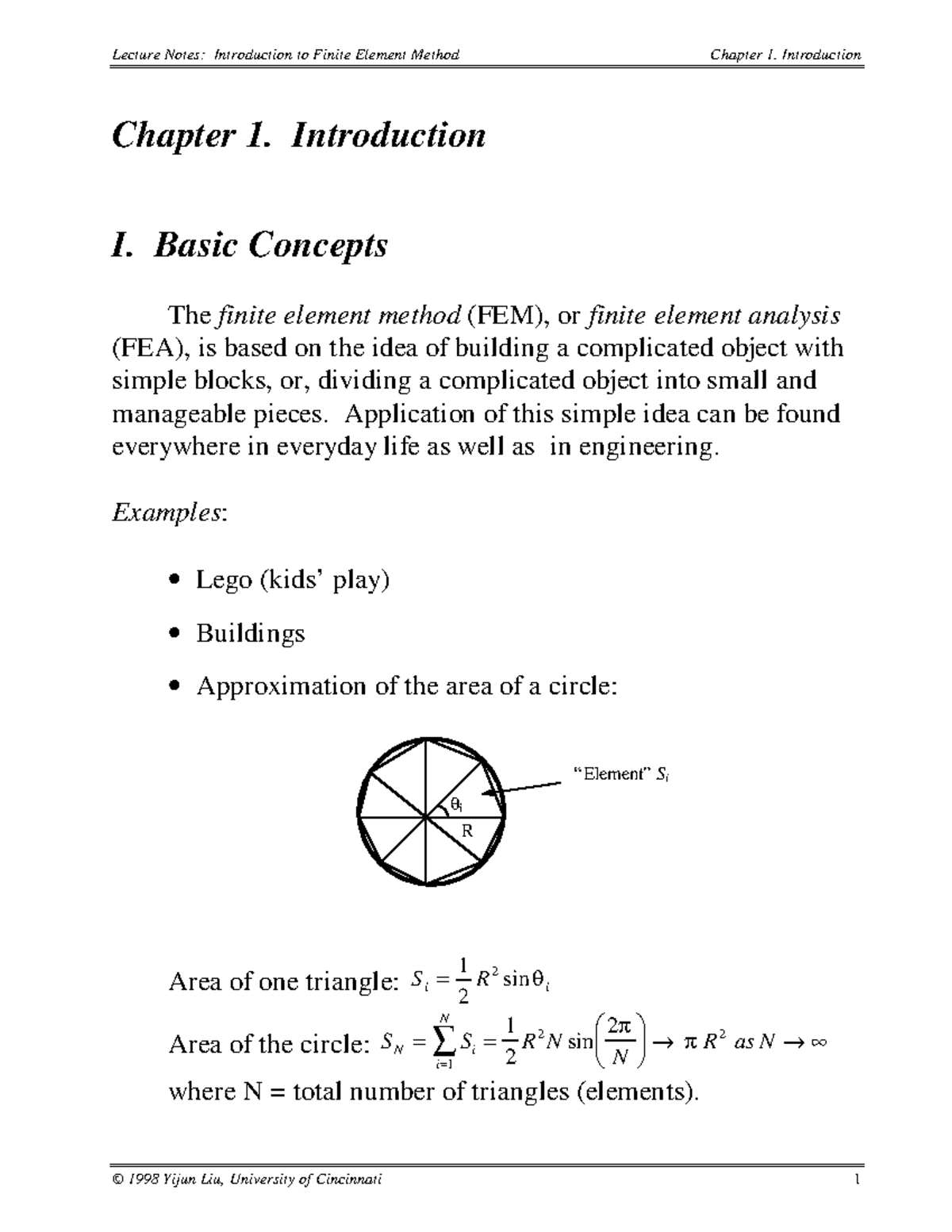 Basic Concept Of Fem Lecture Chapter 1 Introduction I Basic