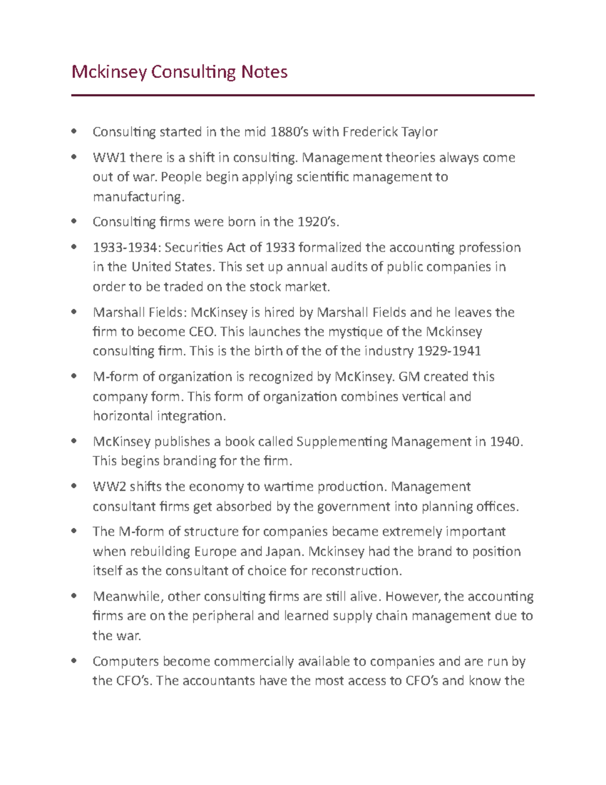 Mckinsey Consulting Notes - Mckinsey Consulting Notes Consulting ...