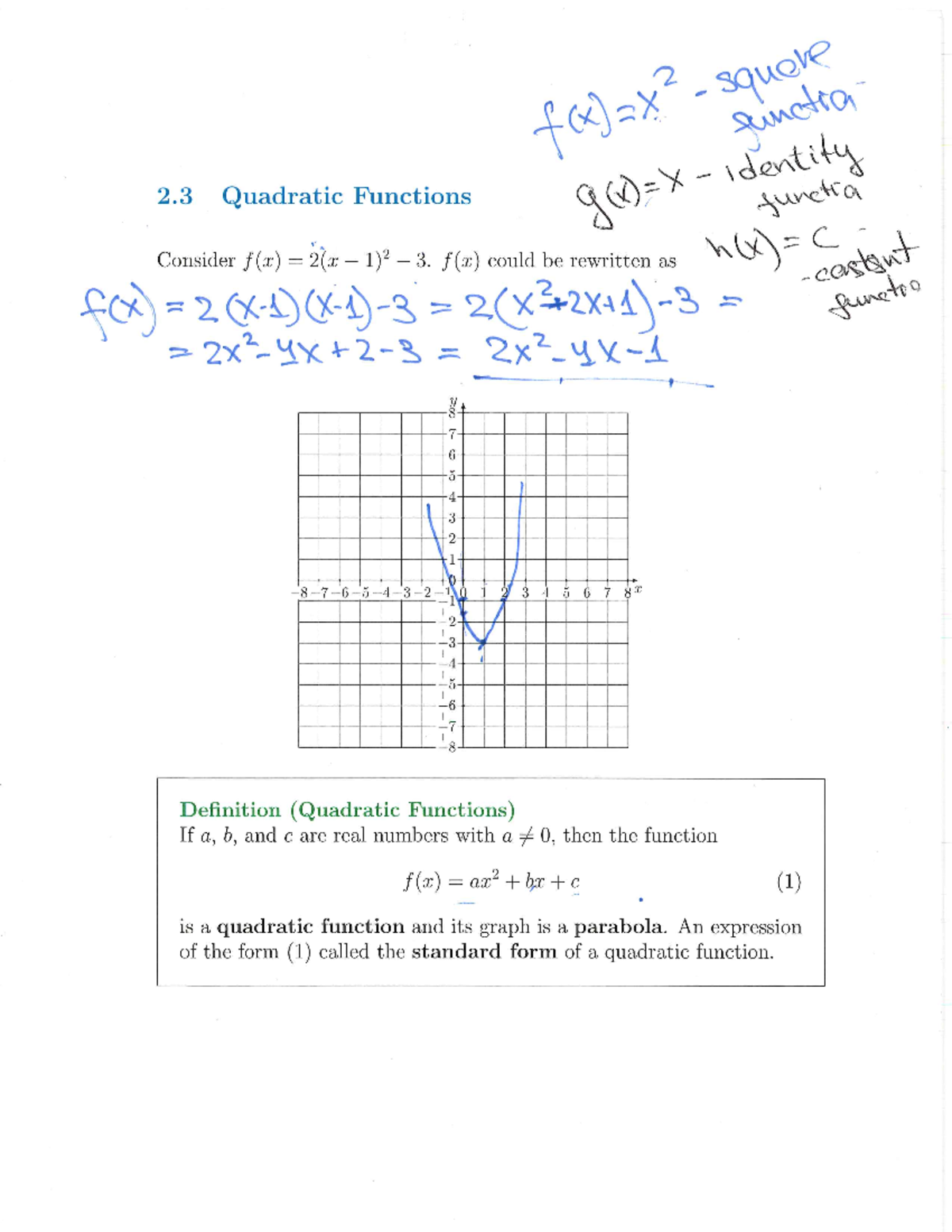 Ch02 3 Quadratic Functions Annotated - Engineering Mathematics - Studocu