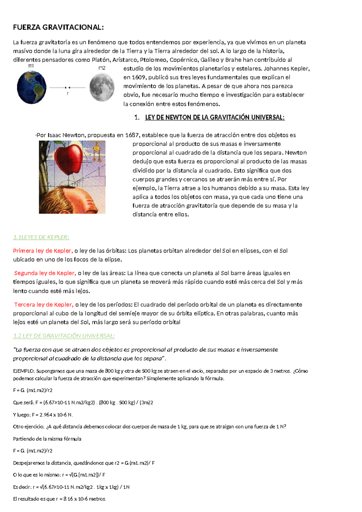 Fuerza Gravitacional^J biofisica - FUERZA GRAVITACIONAL: La fuerza ...