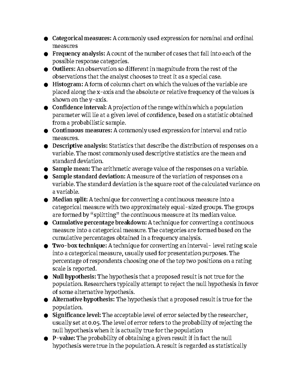 Week 10 chapter 17 - Ying - Categorical measures: A commonly used ...