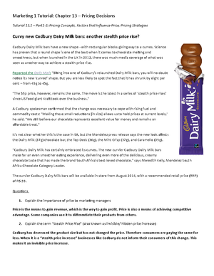 Mkt1 Ch14 Tut1 - Cadbury Dairy Milk and Oreo - Marketing 1 Tutorial ...