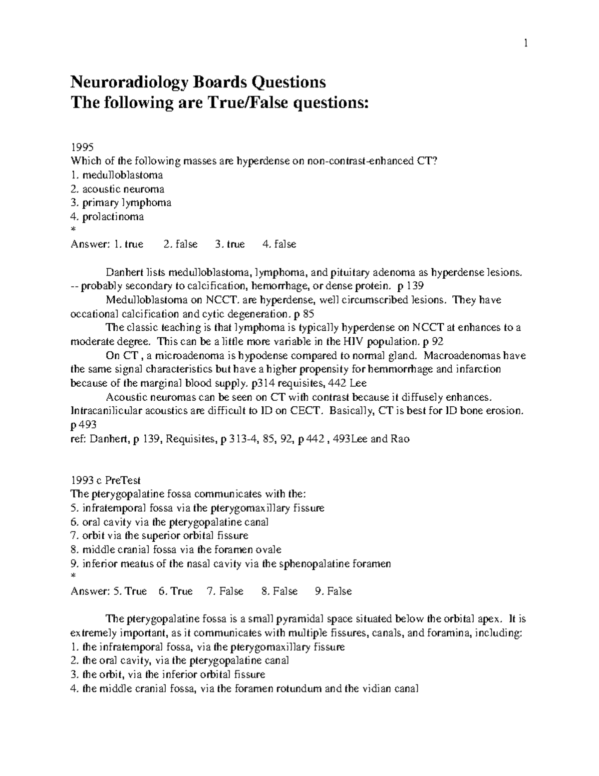 14884015-Neuro 1995 module lesson docx - Neuroradiology Boards ...