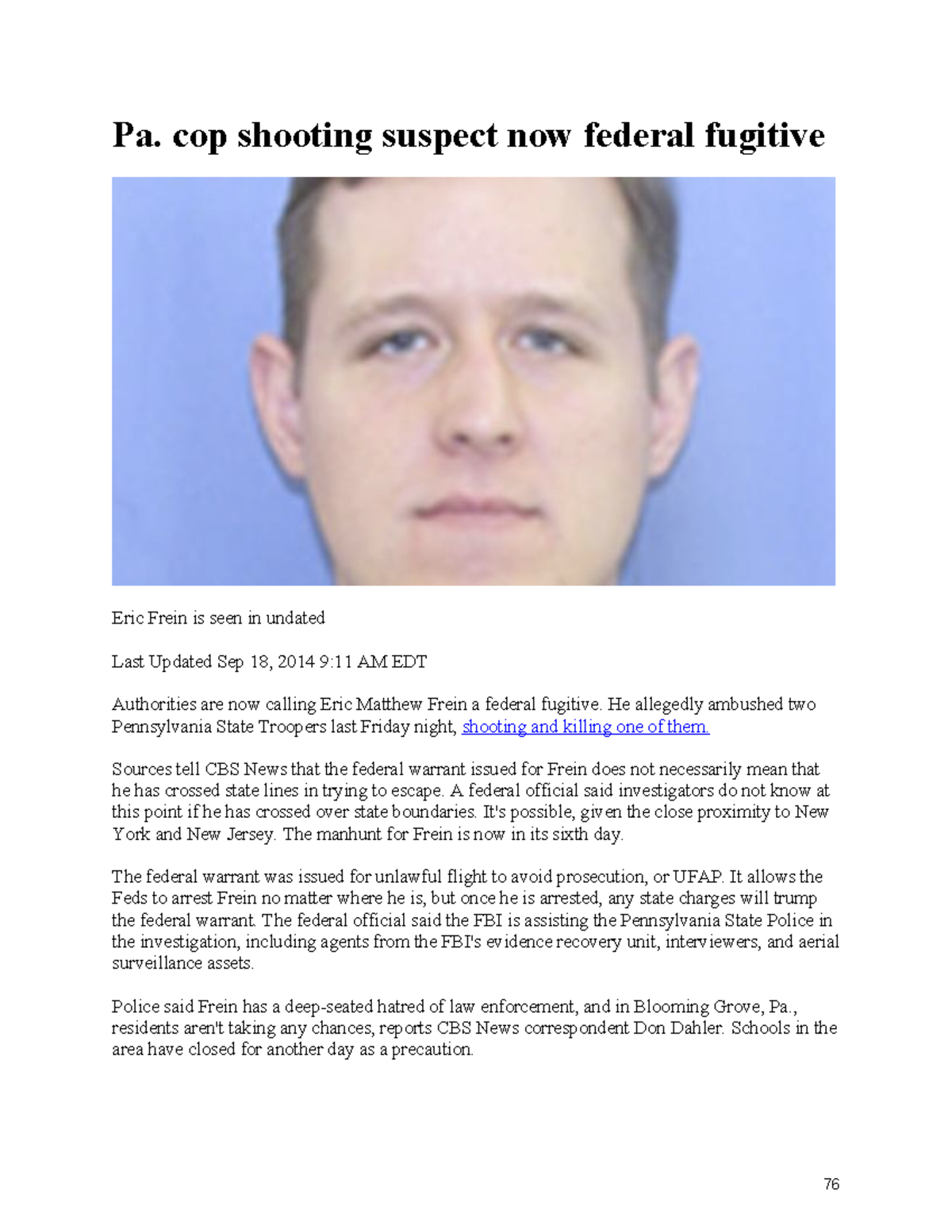 STU-Eddie Carroll - Fugitive Comparison - Pa. cop shooting suspect now ...