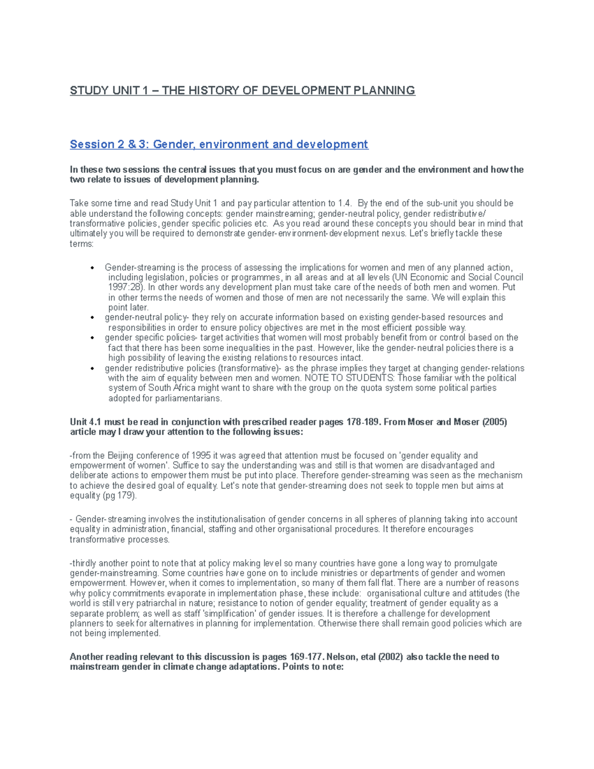 Dva3704-notes - NOTES - STUDY UNIT 1 – THE HISTORY OF DEVELOPMENT ...