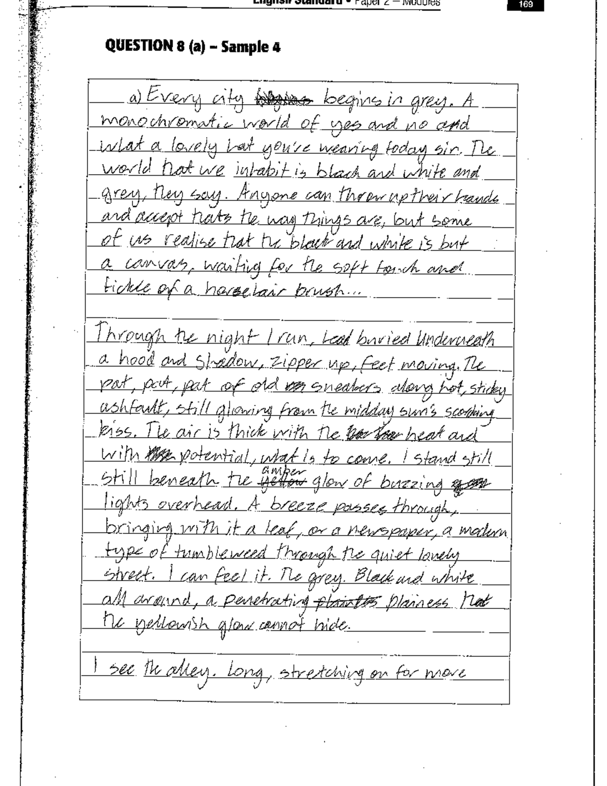 Imaginative Nesa Exemplar - Paper N 169 QUESTION 8 (a) Sample a) Every ...