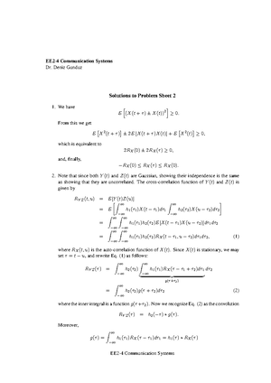 CS Problem Sheets - Problem Sheets: Communication Systems Professor A ...