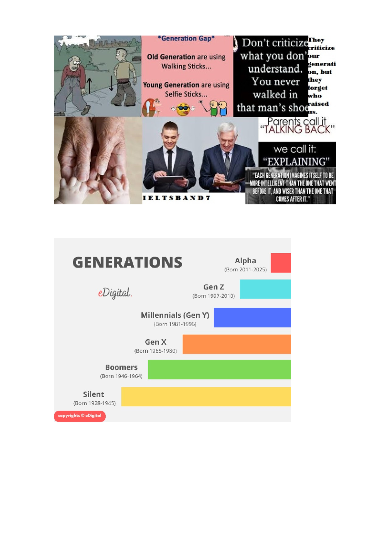 Generation gap - It often causes conflict between parents and kids. The ...