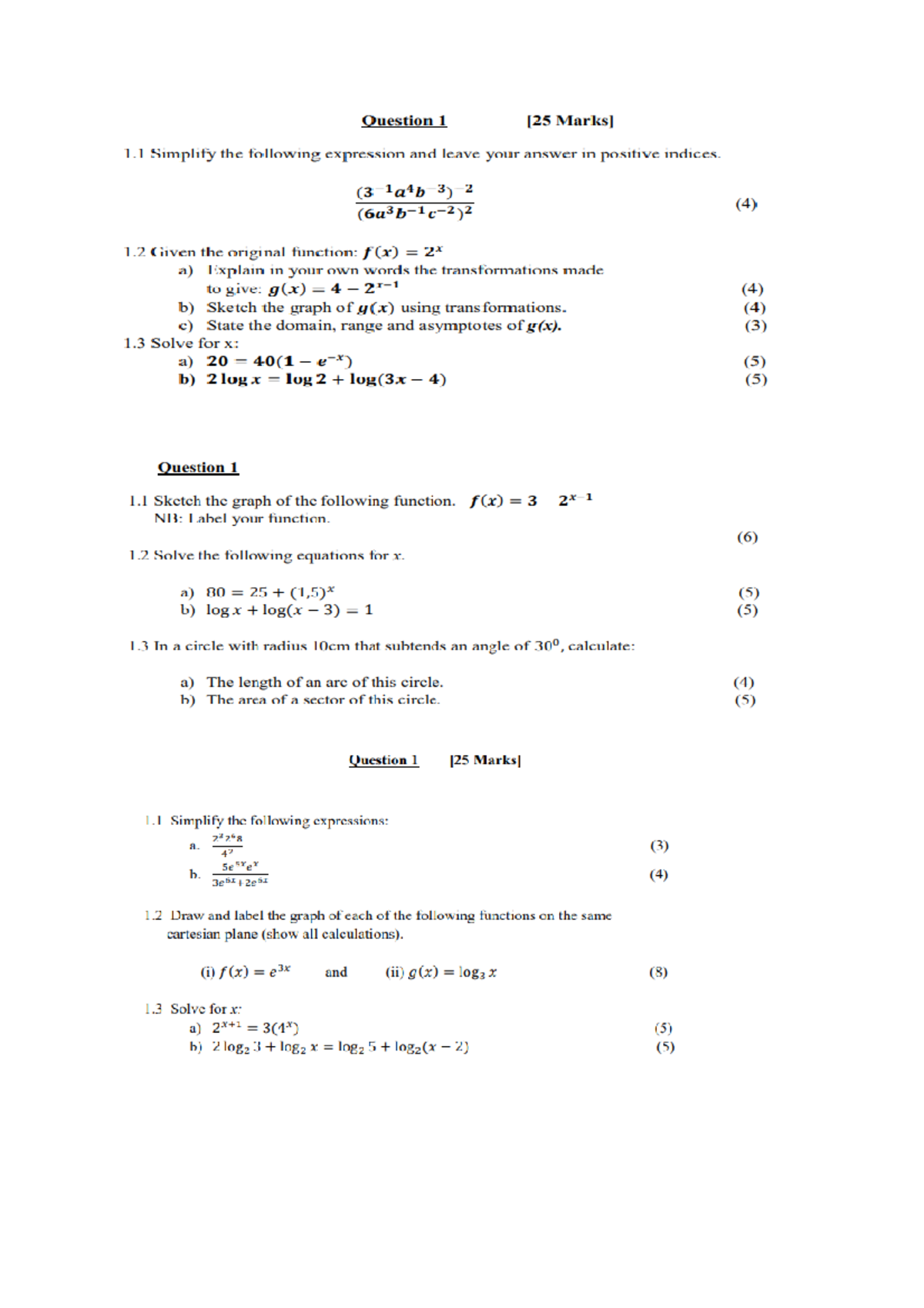 Q1 & Q2 - maths [practice questions] - MAYM125 - Studocu