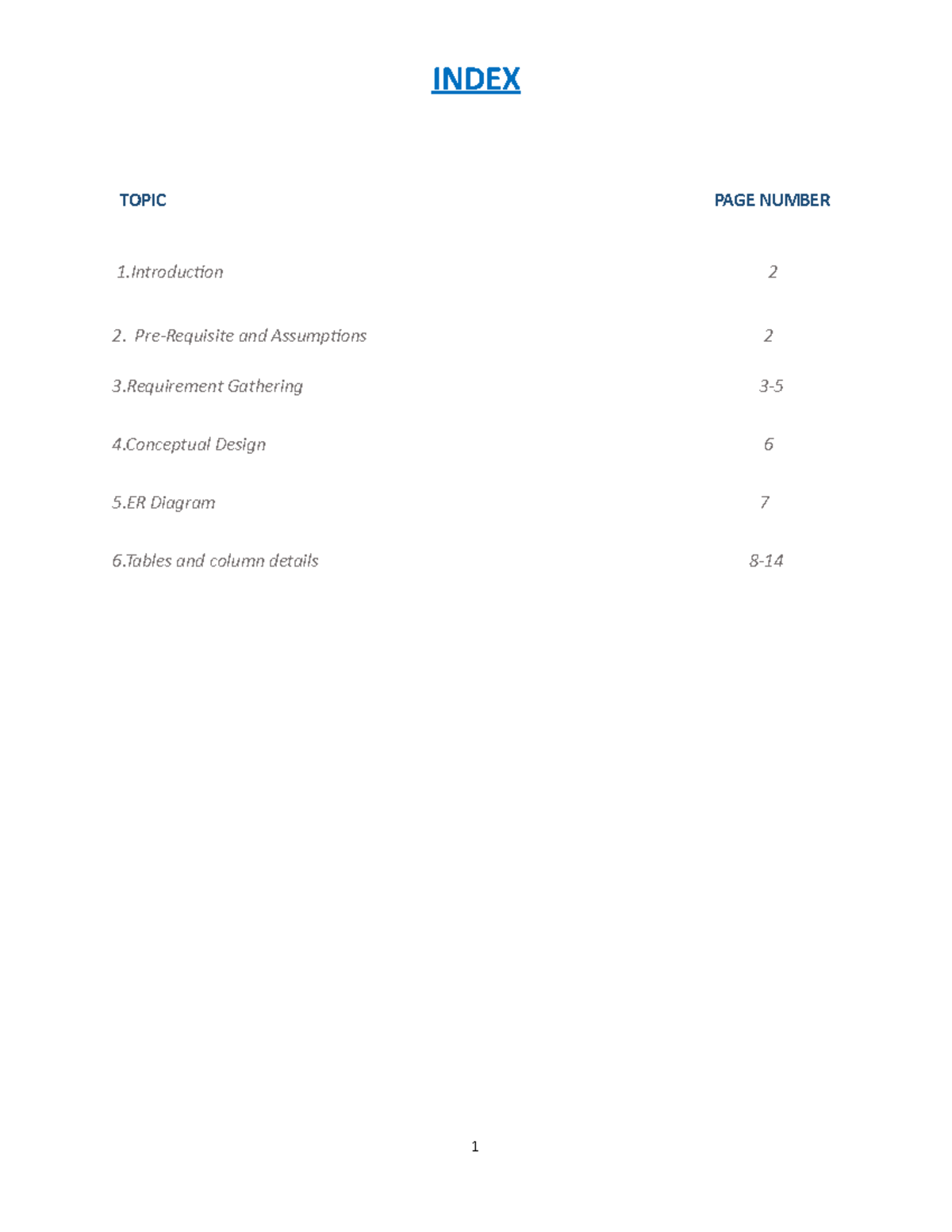 LMS documentation - INDEX TOPIC PAGE NUMBER 1 2 2. Pre-Requisite and Assumptions 2 3 Gathering 3 ...