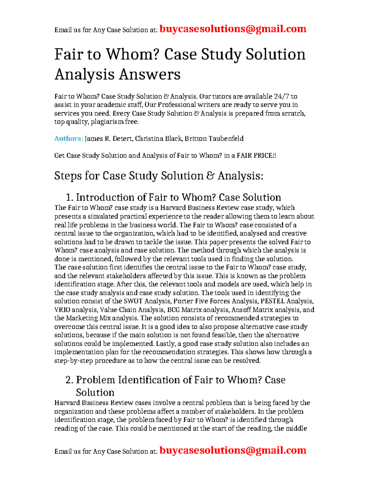 Fair to Whom Case Study Solution Analysis - Fair to Whom? Case Study Solution Analysis Answers ...