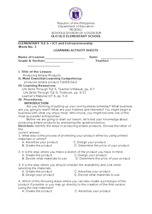 Math G5 Q2 W8 LAS - lecture - Learning Activity Sheet Mathematics 5 Second Quarter - Week 8 Name ...