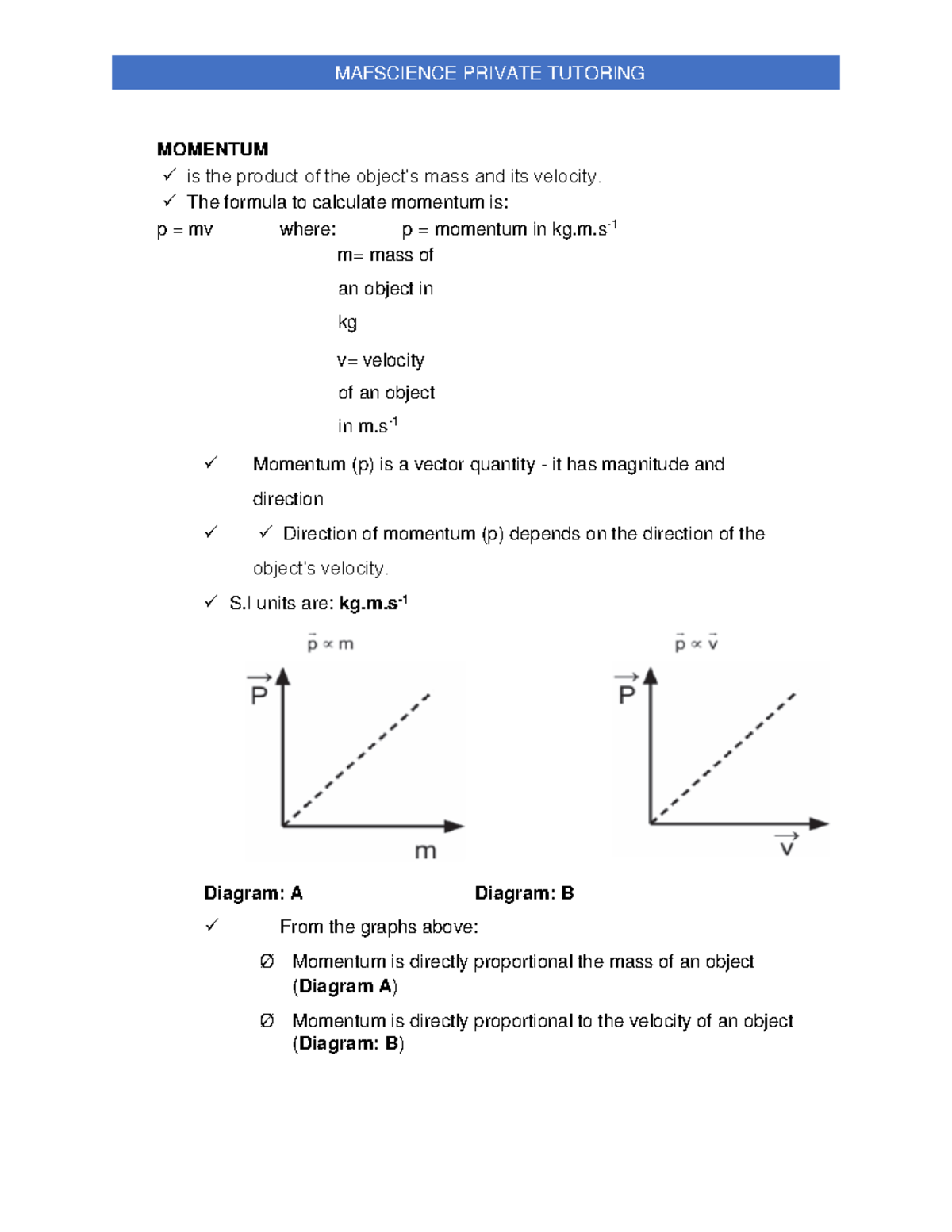 Momentum grade 12. - MOMENTUM is the product of the object’s mass and ...