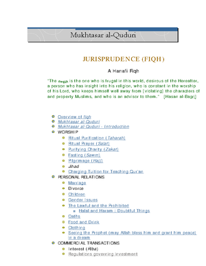 Usul Al Shashi - Lectures notes. - INTRODUCTION TO usul ul-fiqh ...