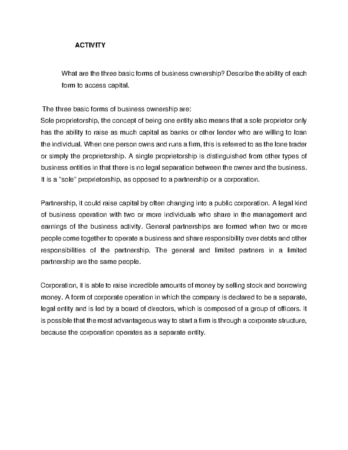 Financial Management Module 1 Lesson 3 Activity - USeP - Studocu