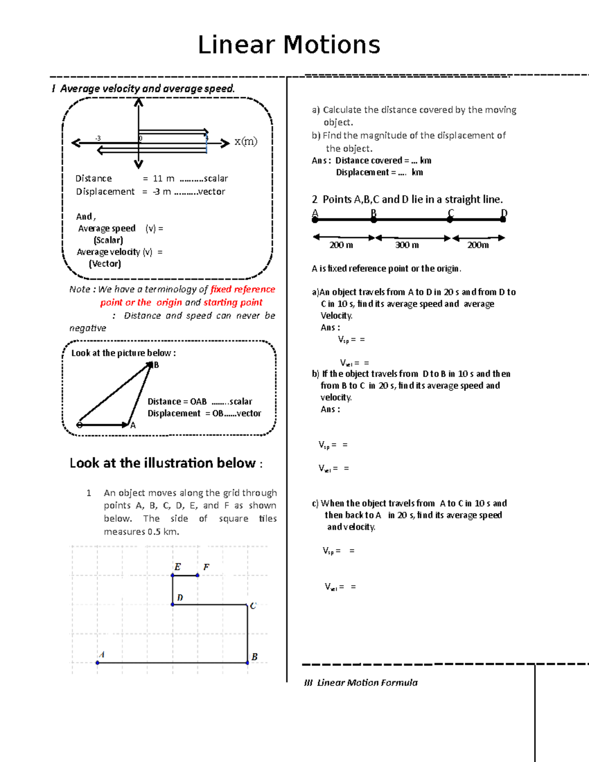 Linear motion easy - feel free to use it as a reference , bukit ...