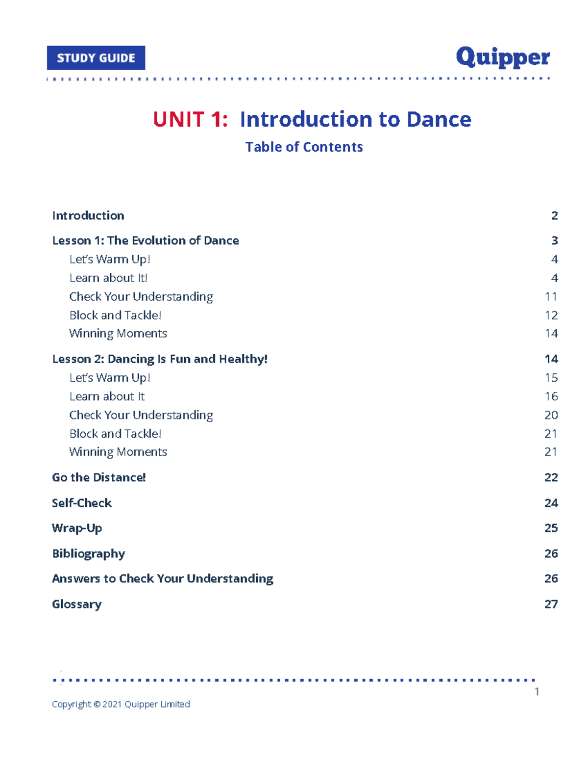 Introduction-to-Dance - UNIT 1: Introduction to Dance Introduction ...