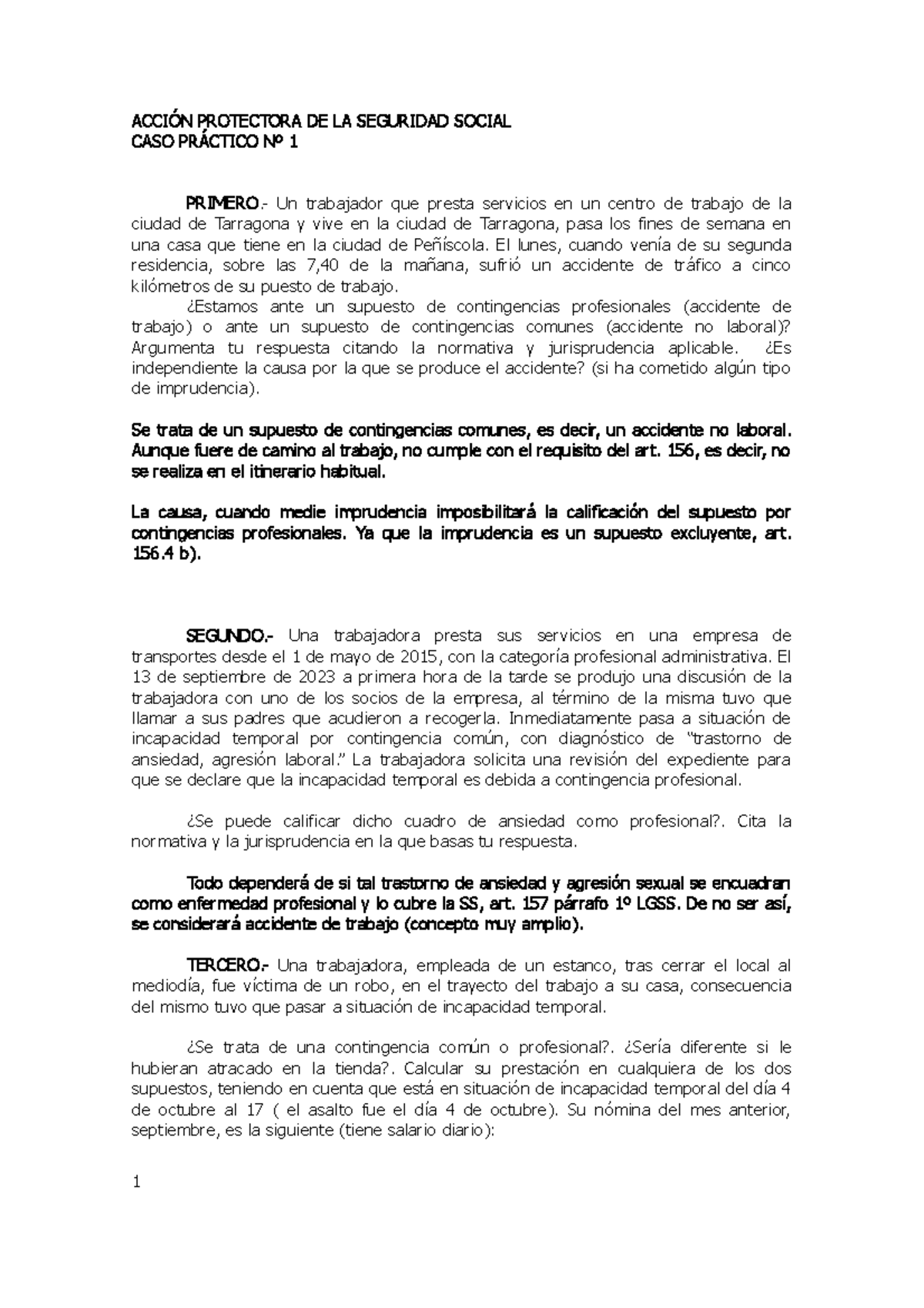 Caso práctico 1. 23Acción protectora - ACCIÓN PROTECTORA DE LA ...
