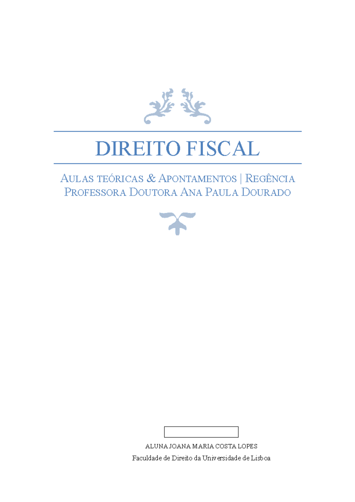 Direito Fiscal - Resumo - DIREITO FISCAL AULAS TEÓRICAS & APONTAMENTOS ...