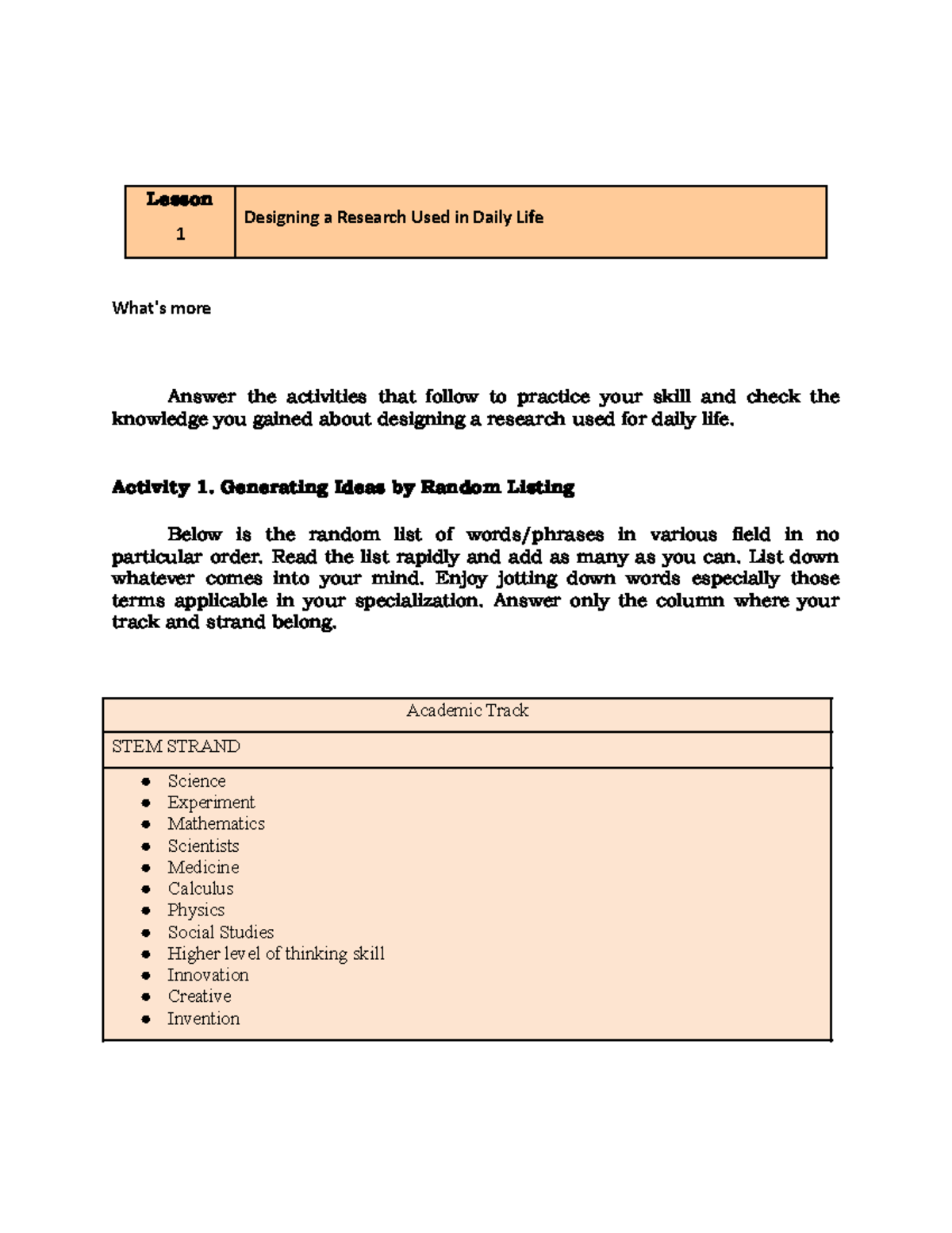 PR Module 4 - This is about economics. - Lesson 1 Designing a Research ...