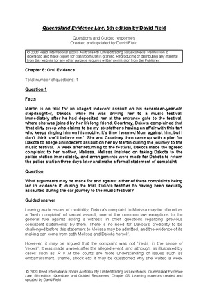 Evidence Case Table - Case Facts Issue Held INTRODUCTION TO EVIDENCE ...