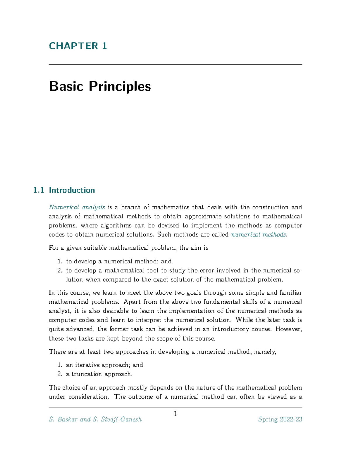 SI507-CH1Minor Modifications - CHAPTER 1 Basic Principles 1 Introduction Numerical analysis is a ...