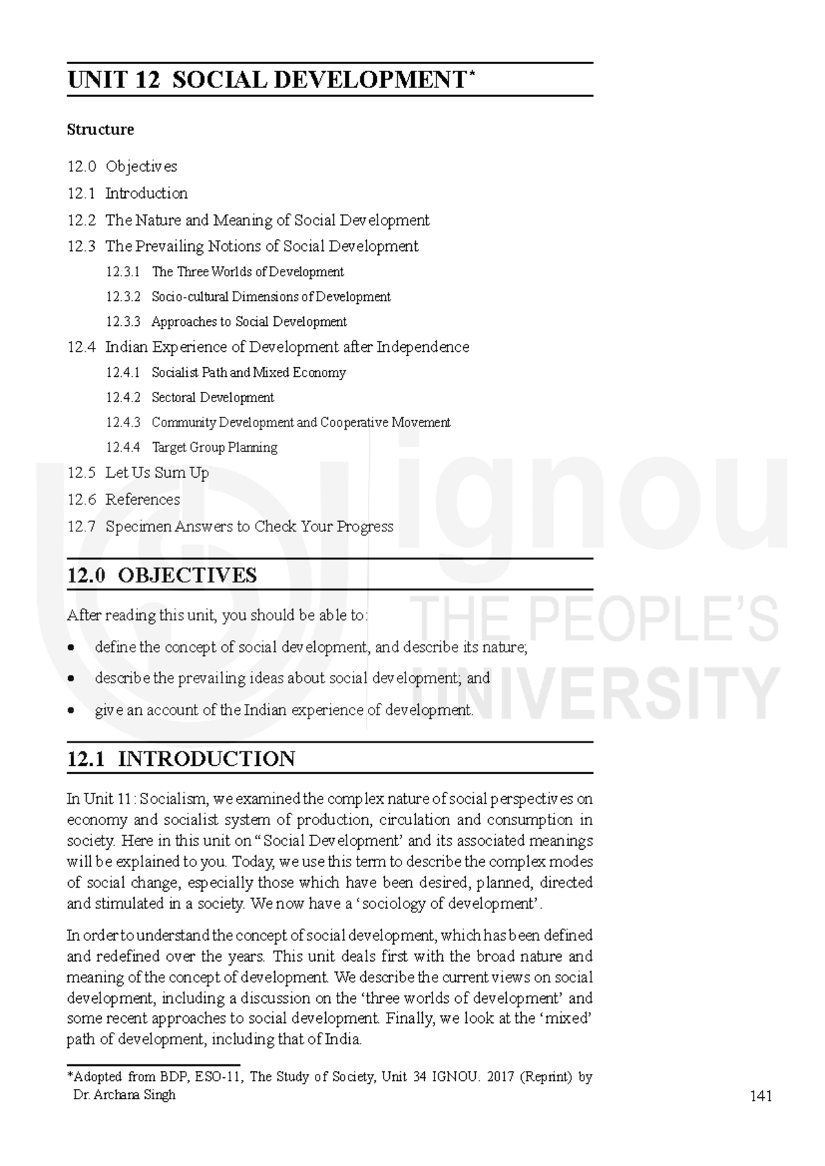 Unit-12 Social Development - Social Development UNIT 12 SOCIAL ...