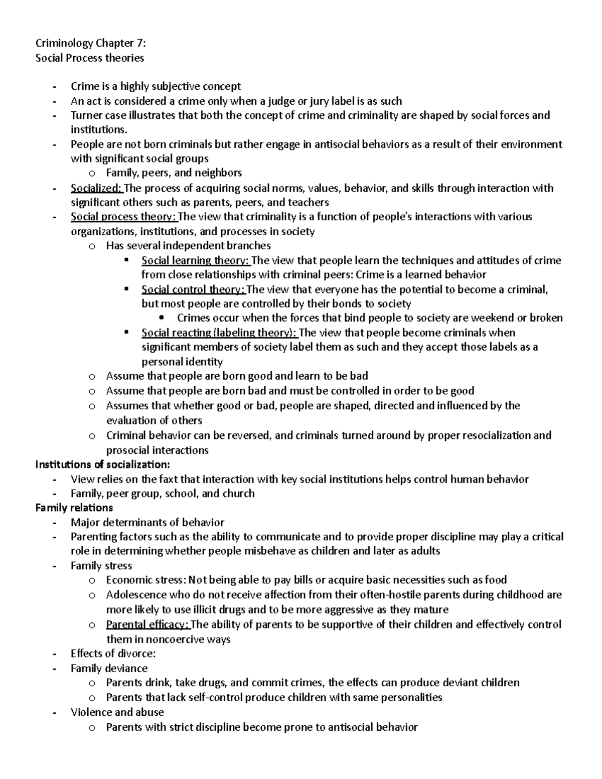 Criminology Chapter 7 Social Process Theories - Criminology Chapter 7 ...