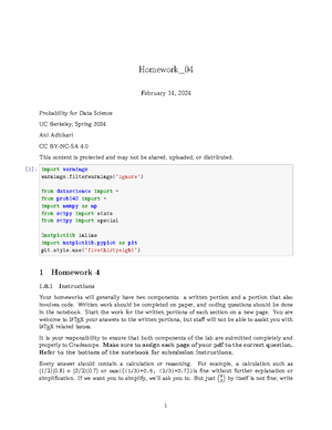 Homework 03 - Homework_ February 14, 2024 Probability for Data Science ...
