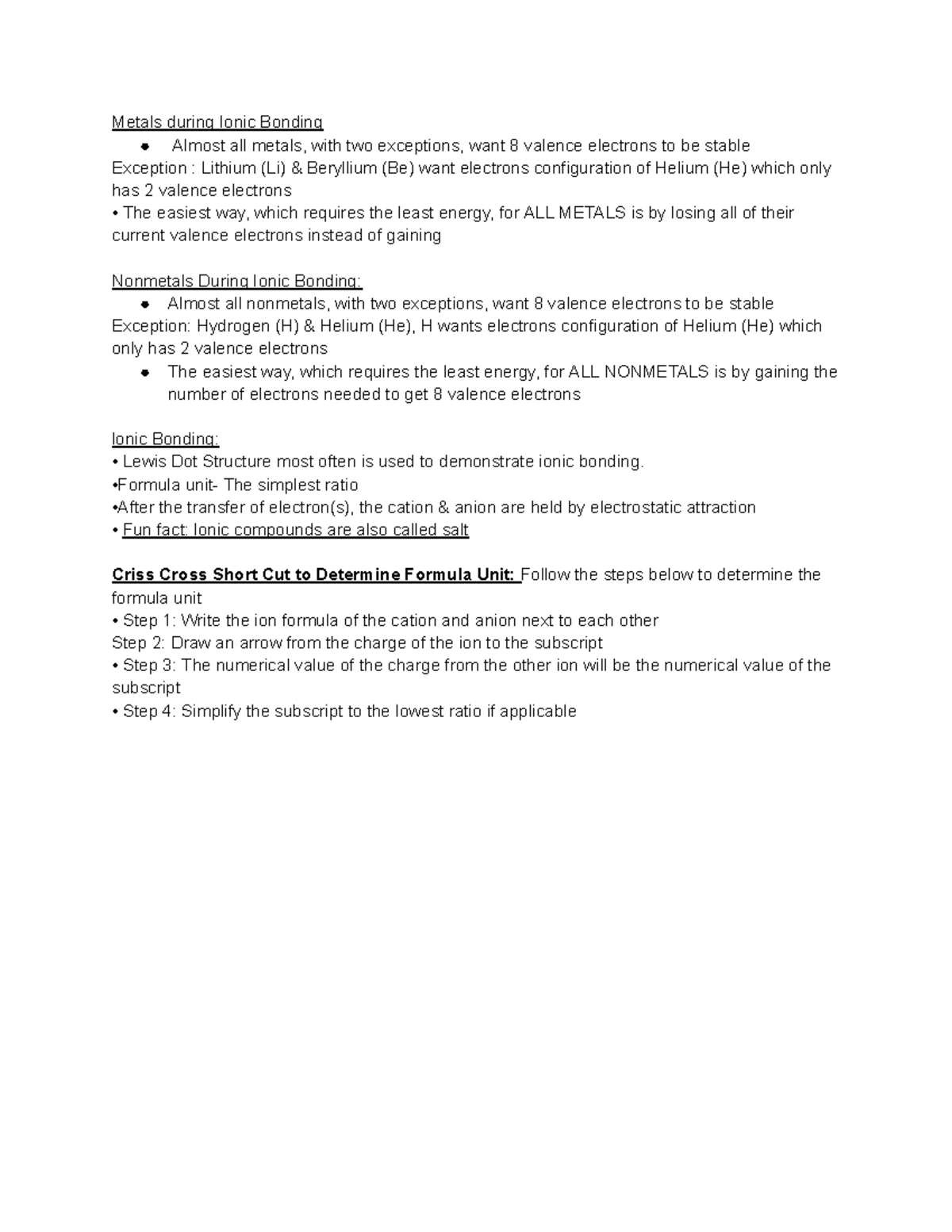 Ionic bonding - •Formula unit- The simplest ratio •After the transfer ...