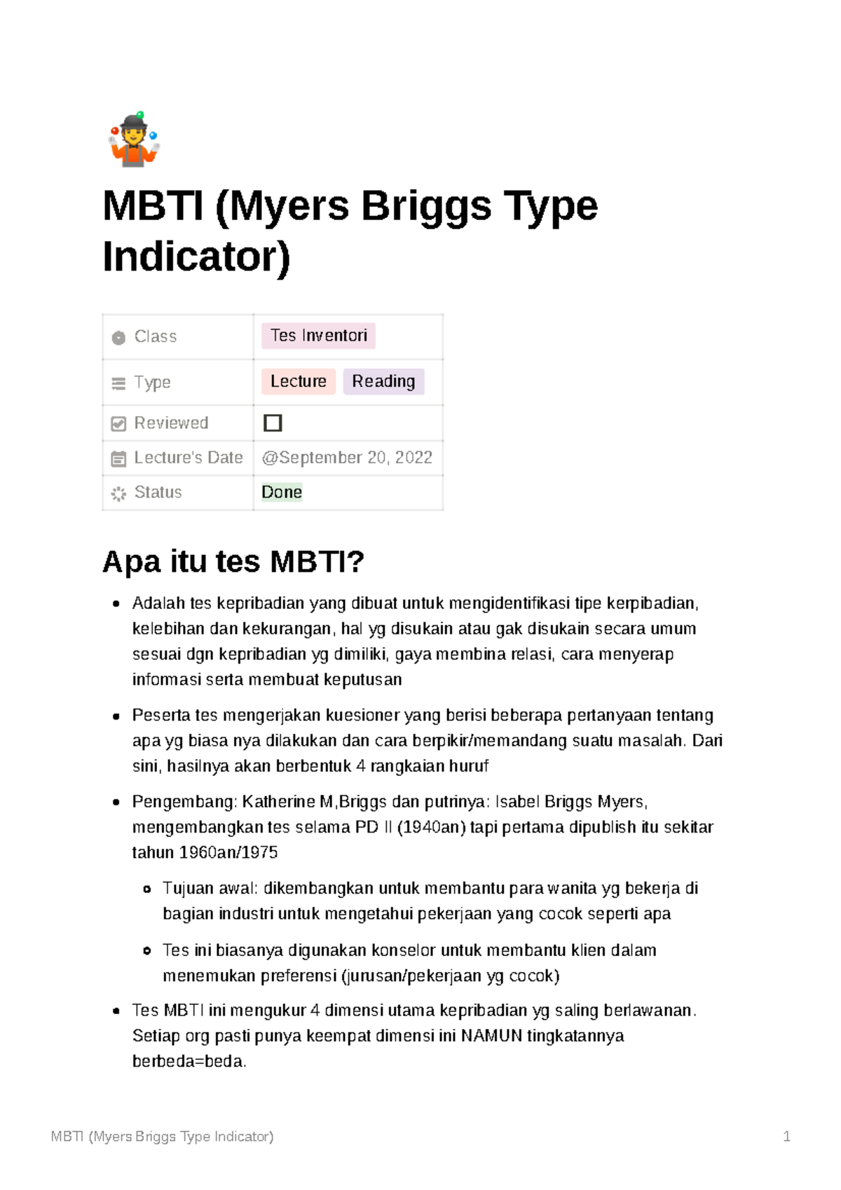 MBTI (Myers Briggs Type Indicator) - i MBTI (Myers Briggs Type ...