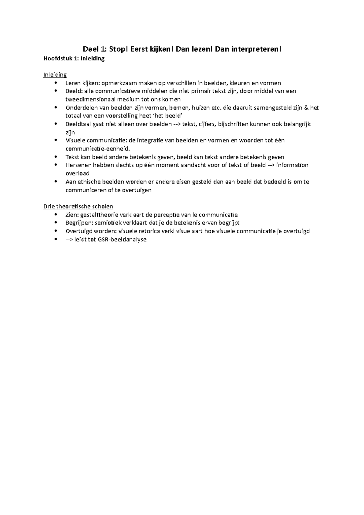 Beeldtaal druk 3 samenvatting - Deel 1: Stop! Eerst kijken! Dan lezen ...