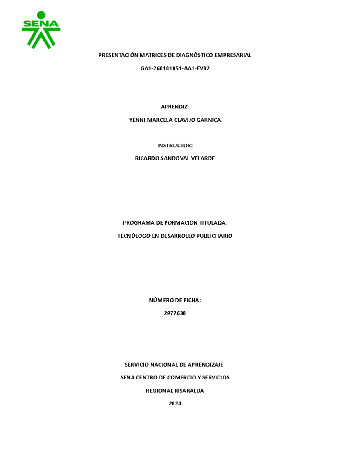 Presentación Matrices De Diagnóstico Empresarial Presentación