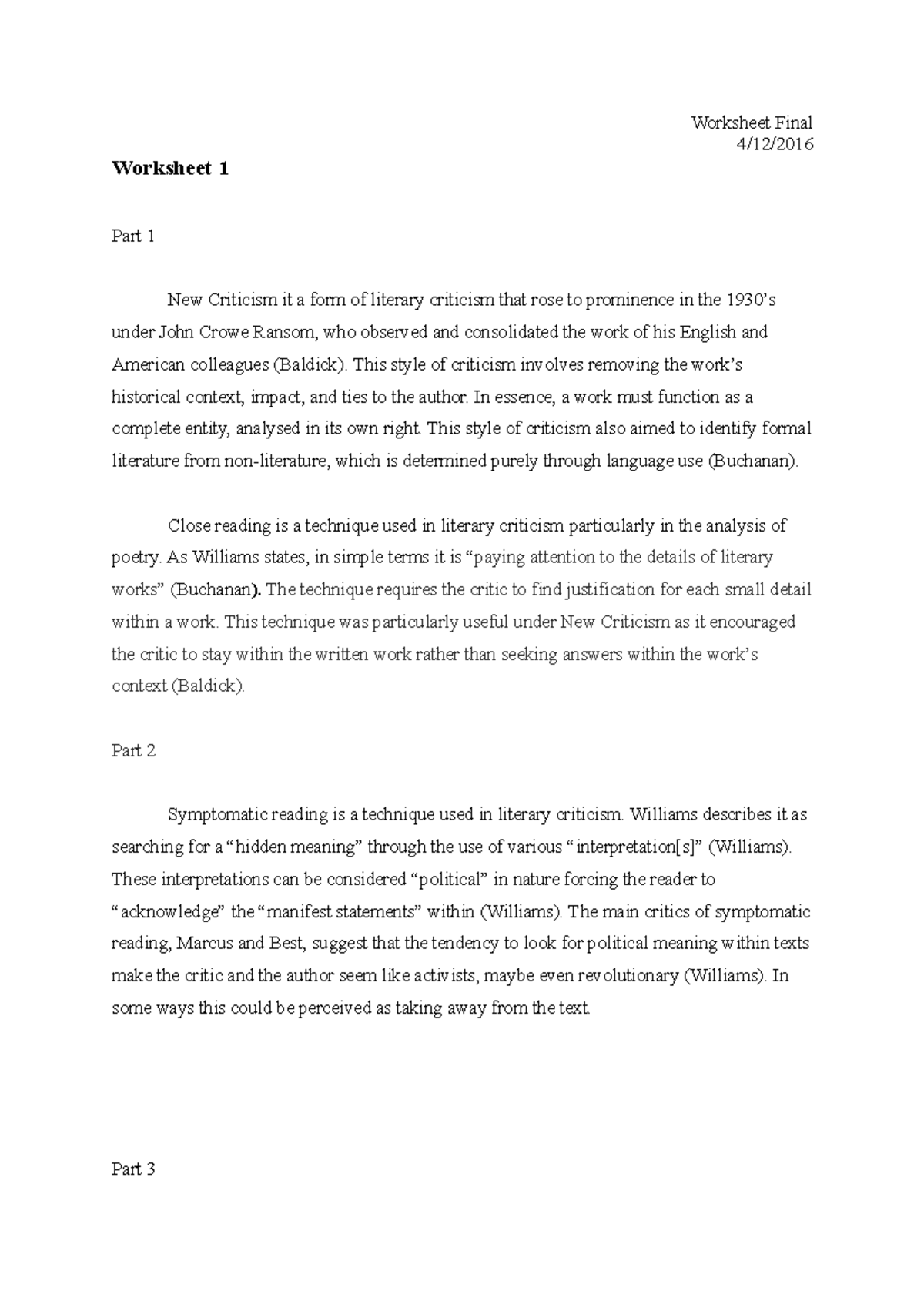 Final Worksheet - Worksheet Final 4/12/ Worksheet 1 Part 1 New ...