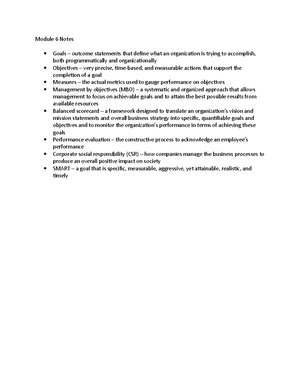 Module 14 Notes - Module 14 Notes Motivation – the intention of ...