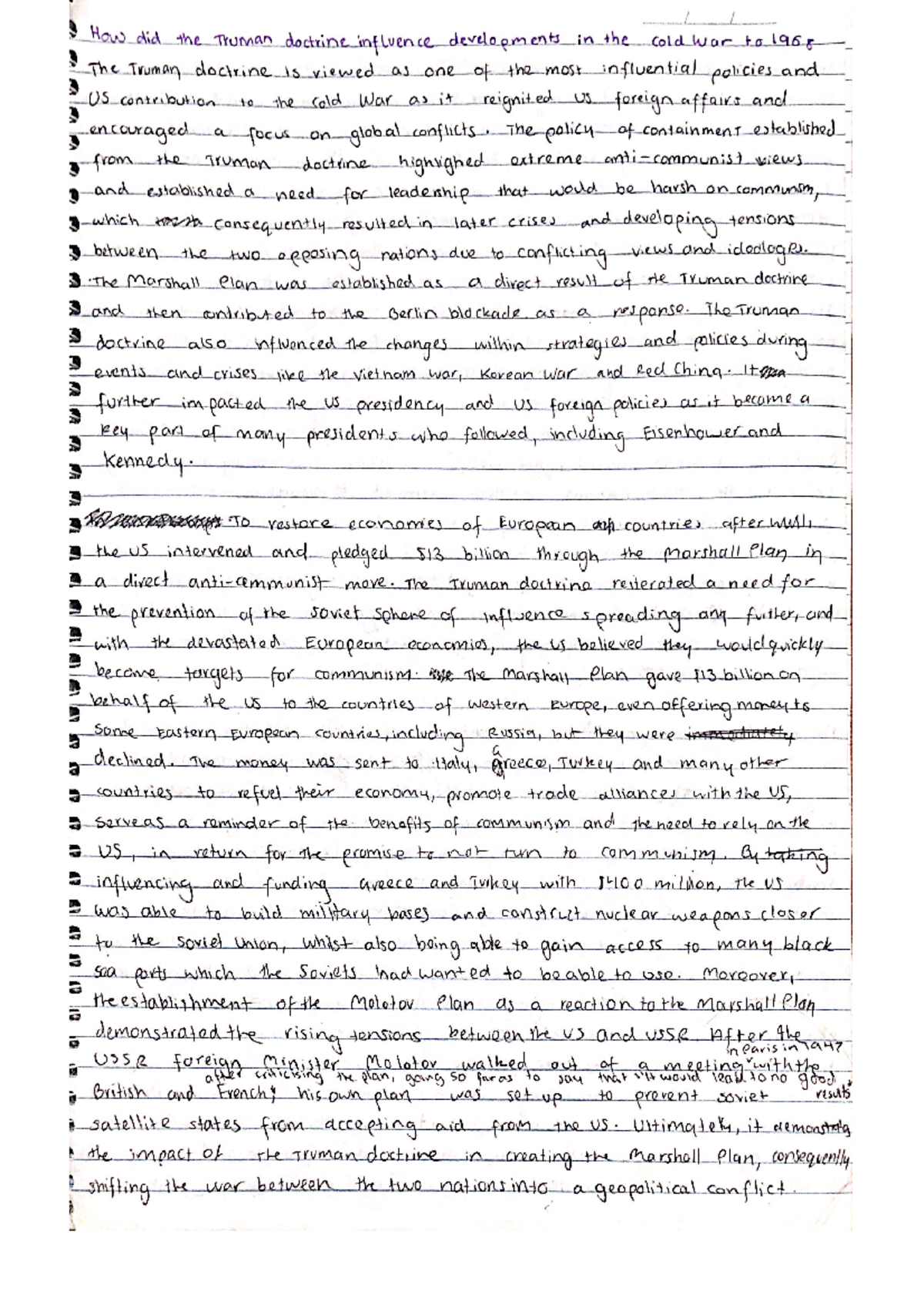 Truman Doctrine - High result sample essay - Studocu
