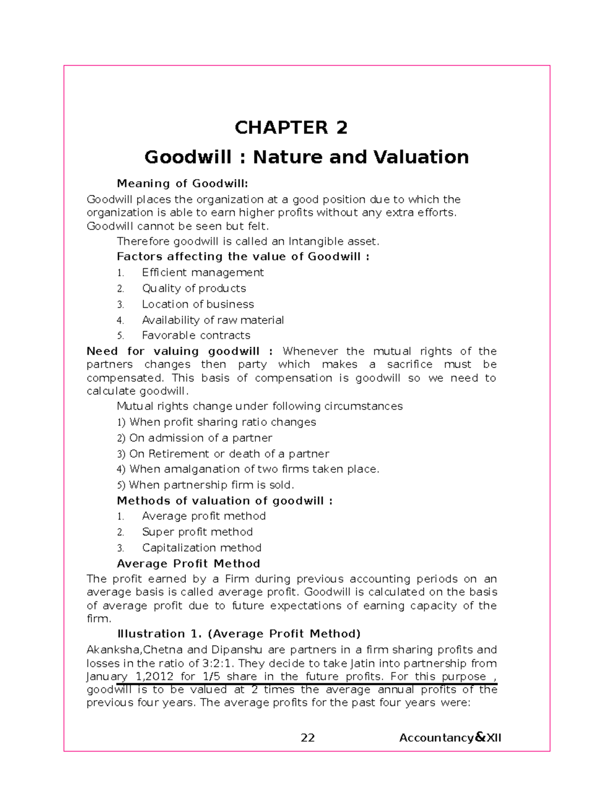 12 accountancy notes CH02 goodwill 01 - Bishop Ryan CSS - Studocu