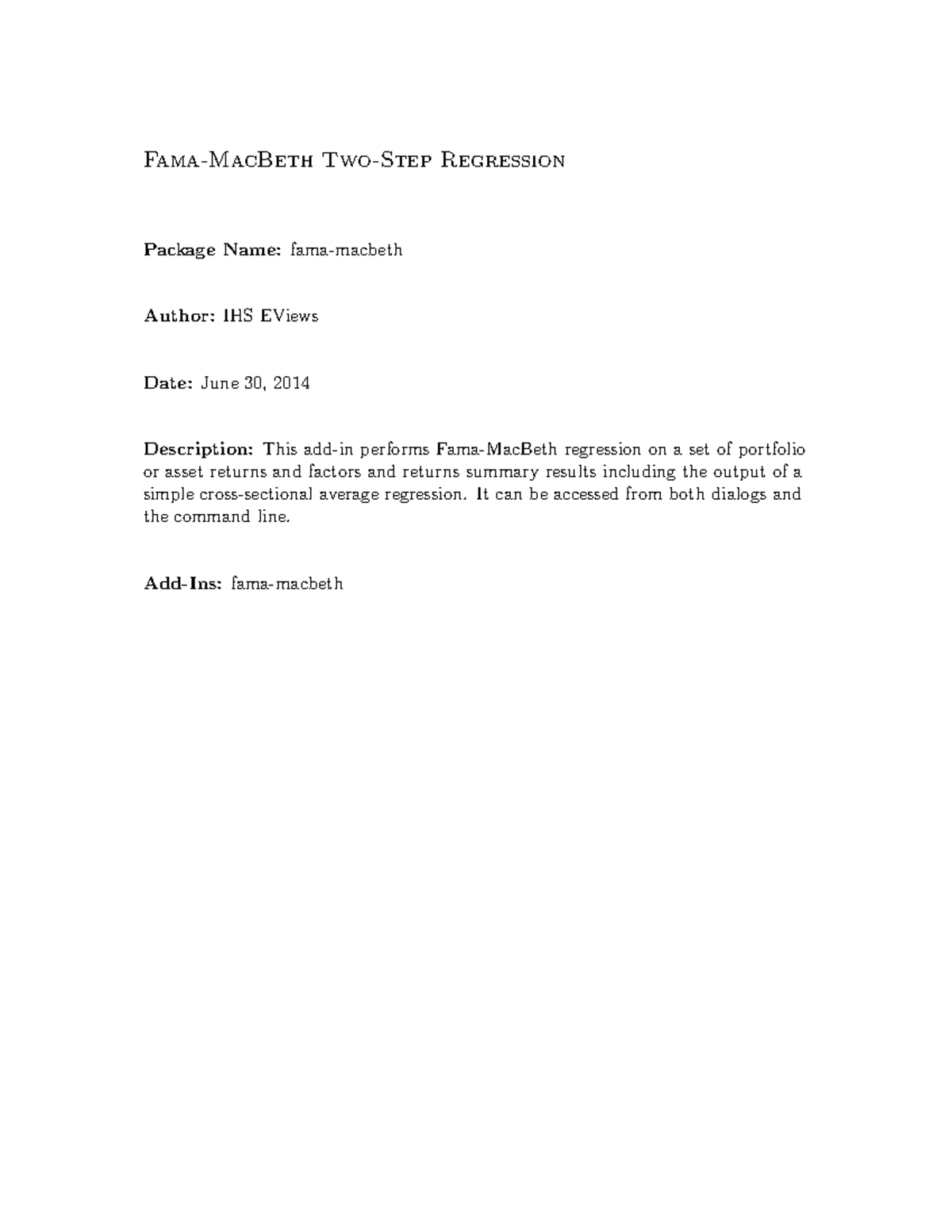 Fama-macbeth 2014 1115121157 - Fama-MacBeth Two-Step Regression Package ...