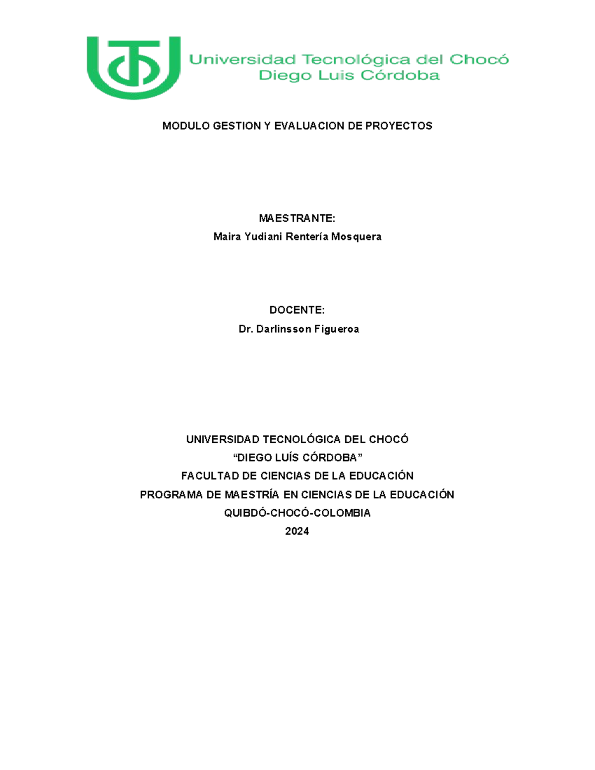 Modulo Gestion Y Evaluacion DE Proyectos Activida 1 - MODULO GESTION Y EVALUACION DE PROYECTOS ...