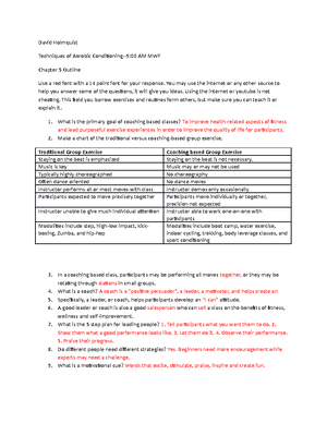 Chapter 5 - sg outline - Chapter 5 Use a red font with a 14 point font ...