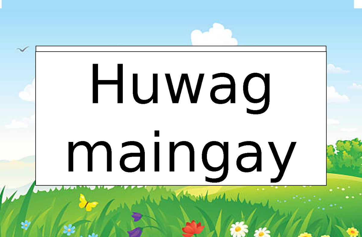 Classroom Rules - basic english language - Makinig ng mabuti Huwag ...