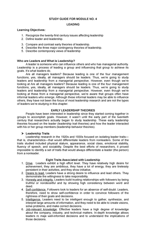GE1 Module 4 Psychology - Understanding the Self - PangSU - Studocu